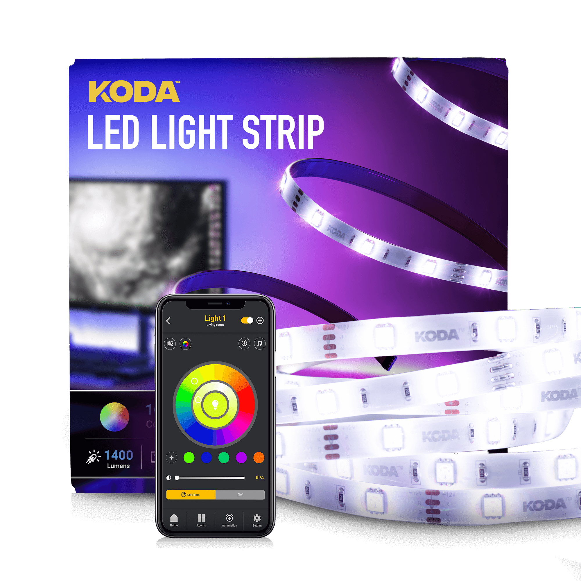 KODA LED Light Strip with App Control: Smart Indoor Lighting